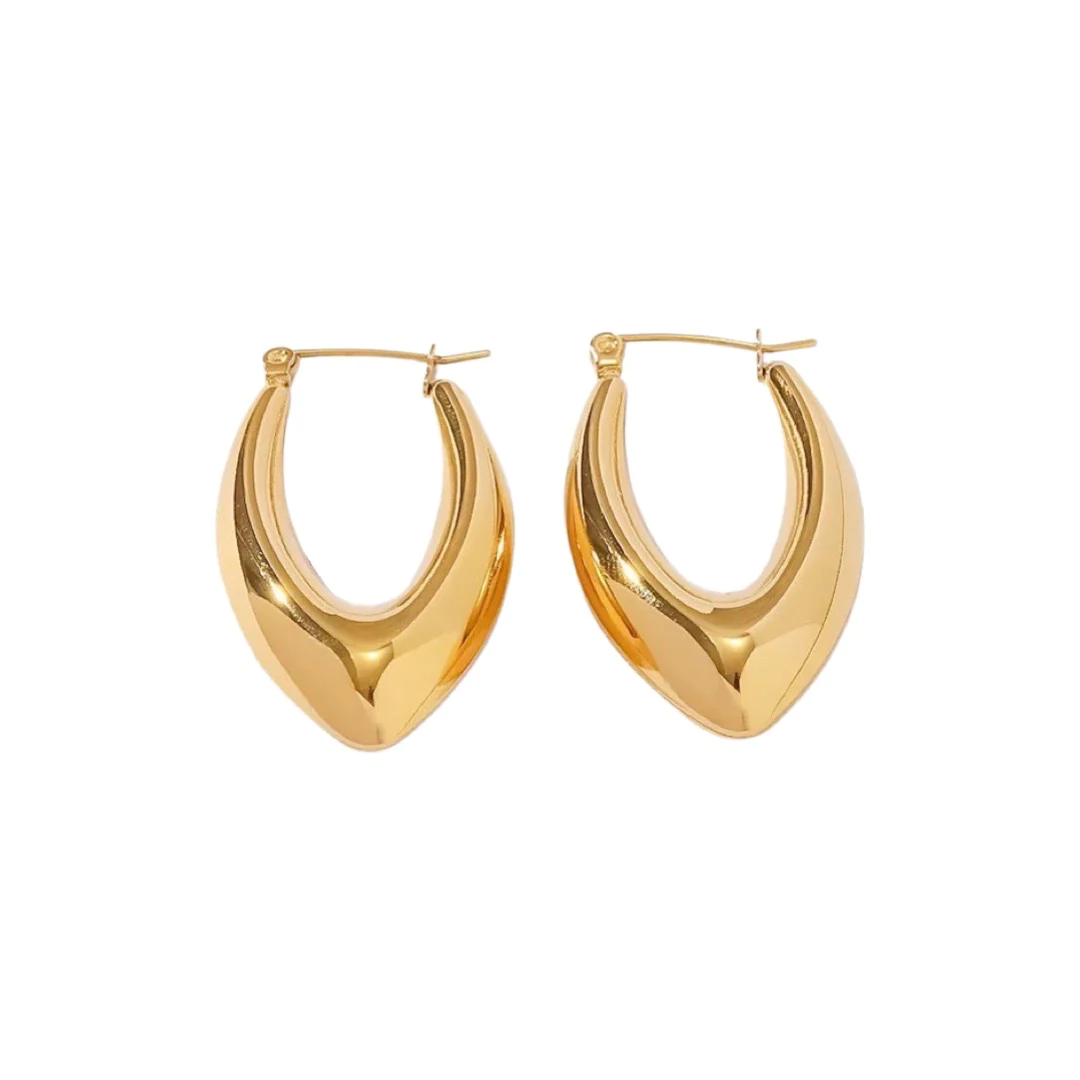 Bonning Gold Hoops – Sheerluxe Jewellery